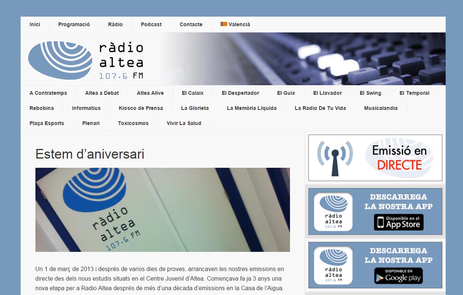 ALTEA.- La Ràdio alteana ofrecerá una programación especial con motivo ...